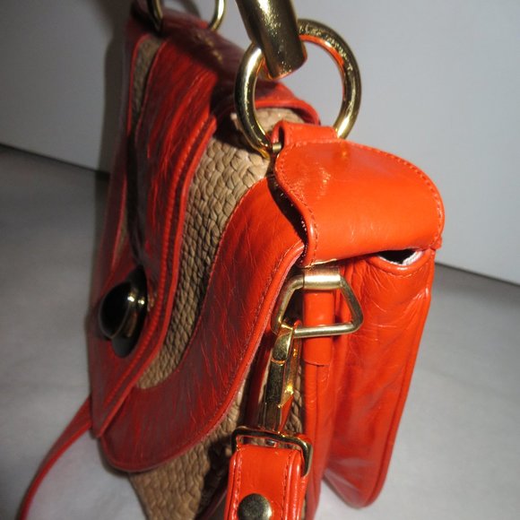 Rada | Bags | Rada Leather Woven Straw Top Handle Shoulder Bag | Poshmark